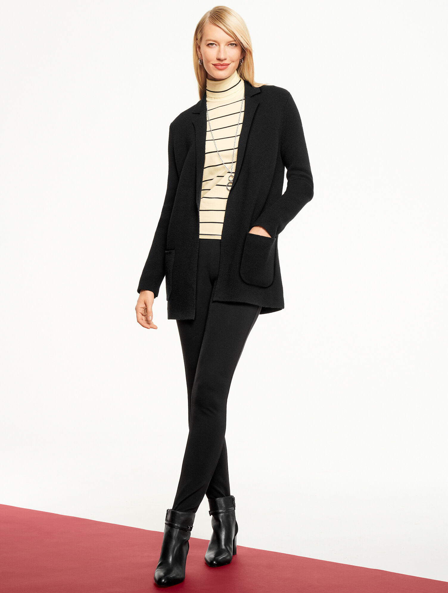 Simone T-Bar Leather Ankle Boots | Talbots