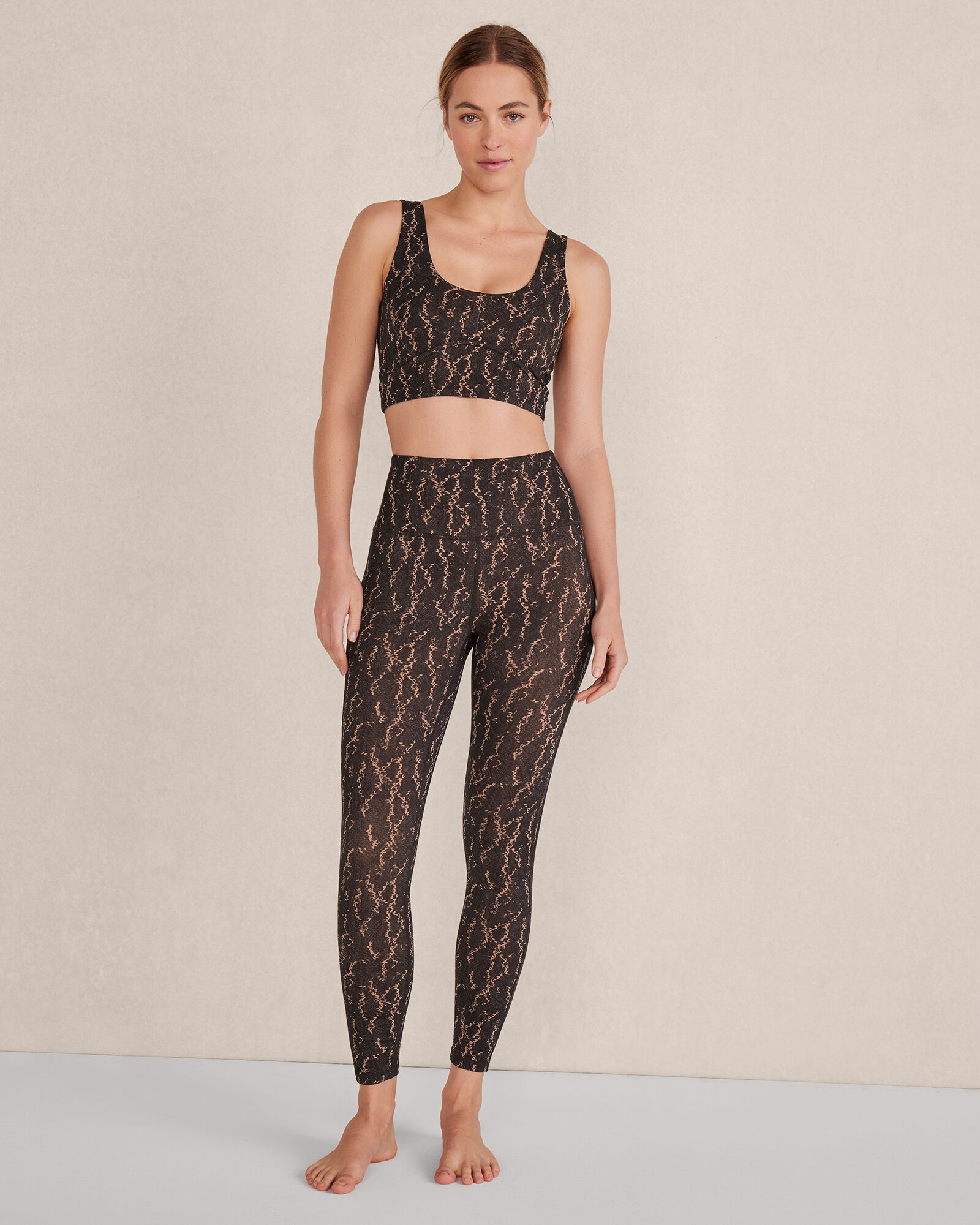 Varley Form Pocket Leggings in Carob Snake | Haven Well Within
