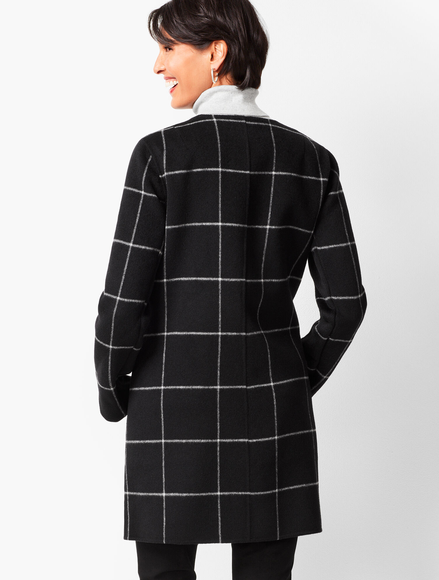 Window-Pane Double-Face Topper | Talbots