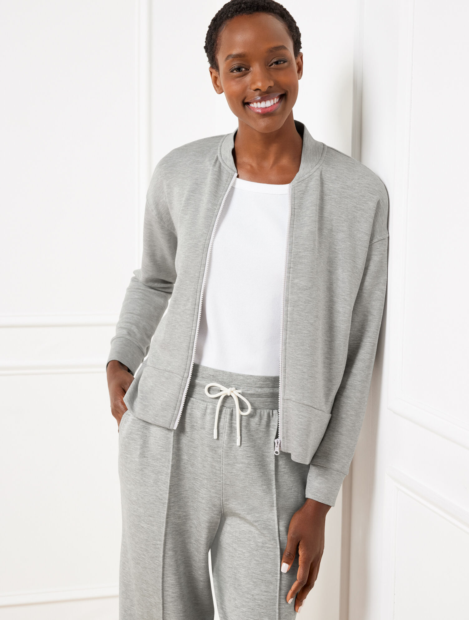 AirKnit Stretch Bomber Jacket | Talbots
