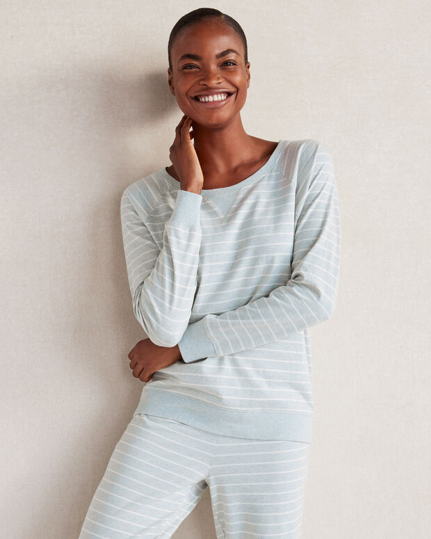 Organic Cotton Jersey Striped Sleep Top | Haven Well Within