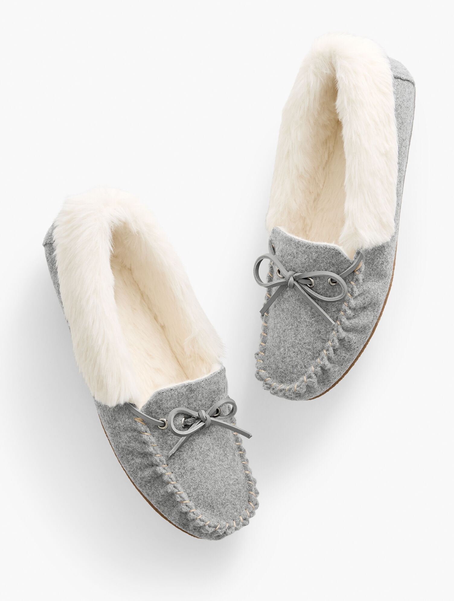 Ruby Brushed Flannel Moccasins | Talbots