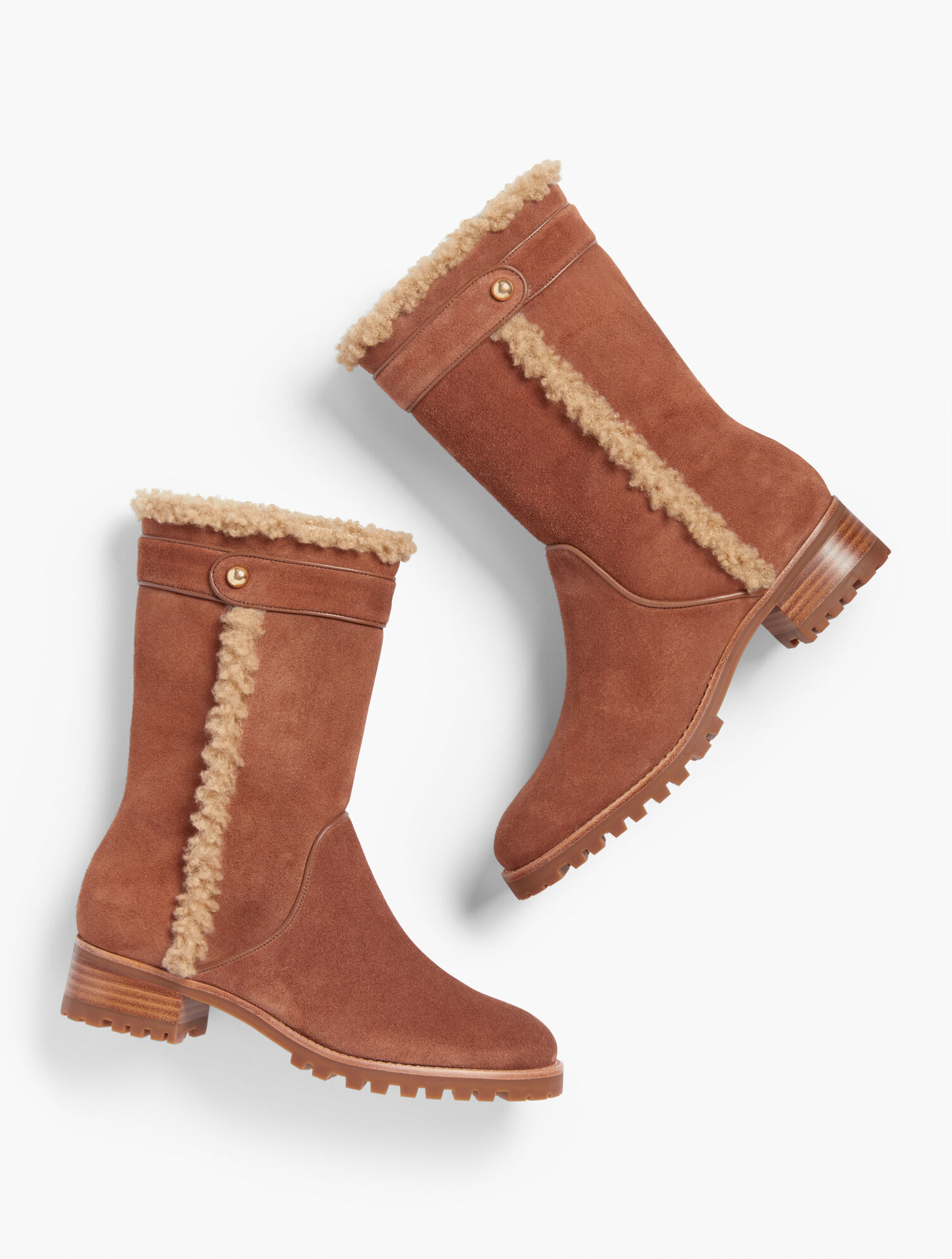 Tish Piped Suede Boots | Talbots