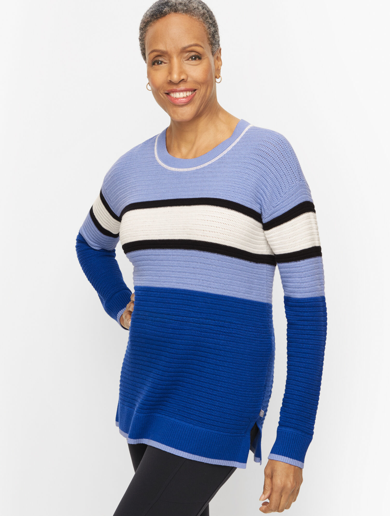 Sporty Stripe Colorblock Lounge Tunic | Talbots