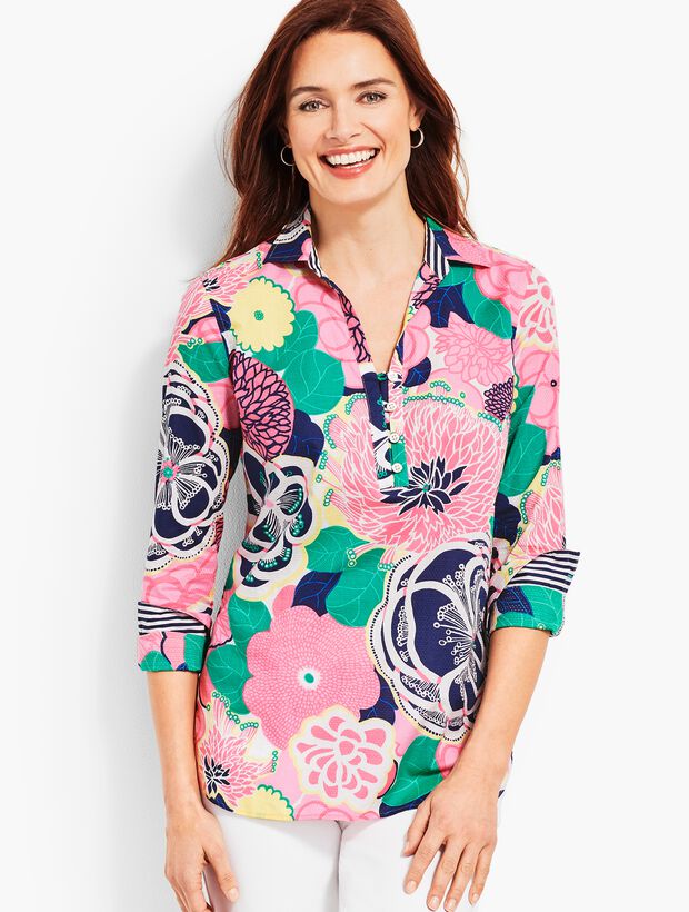 Cotton Popover Tunic | Talbots