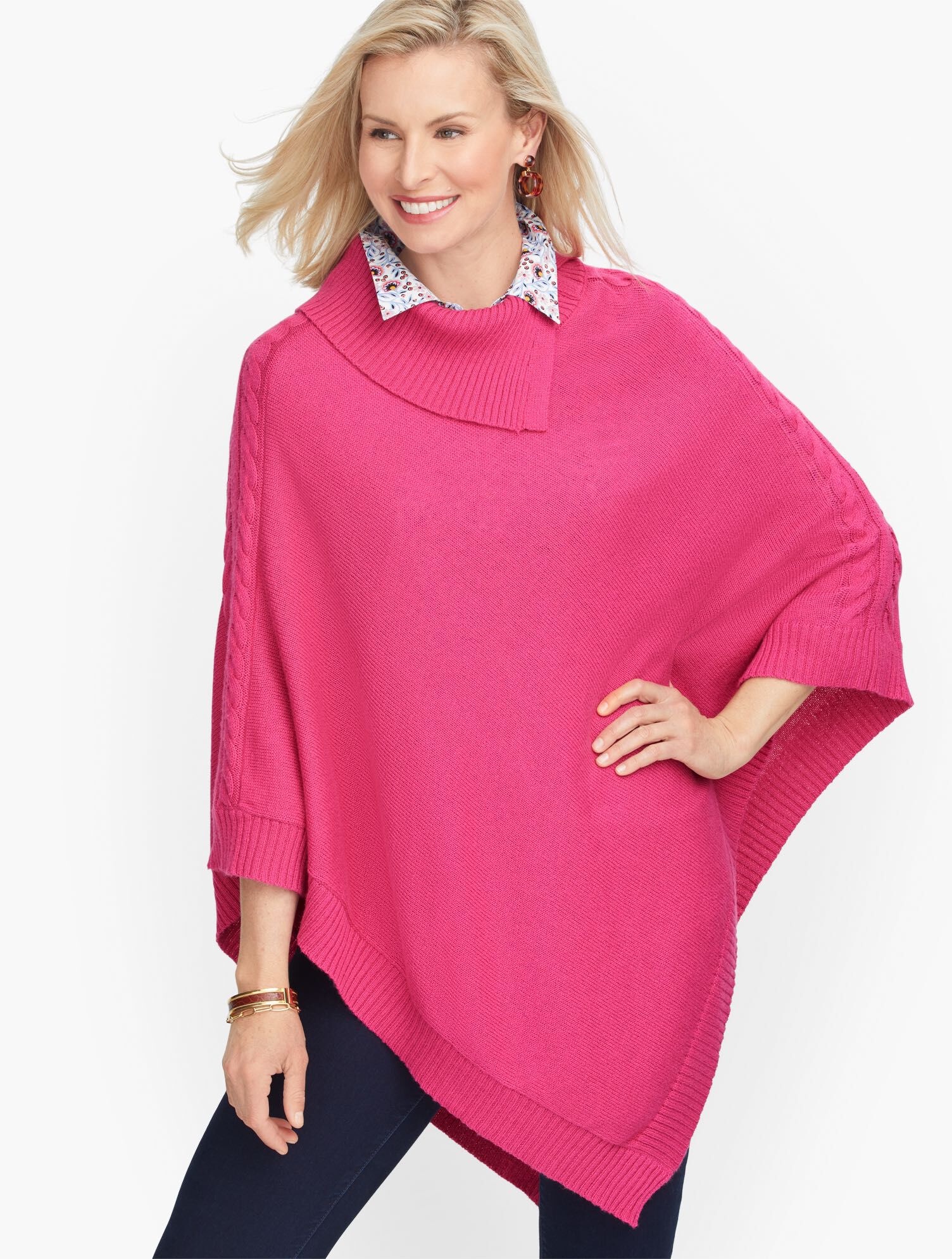 Cowlneck Poncho | Talbots