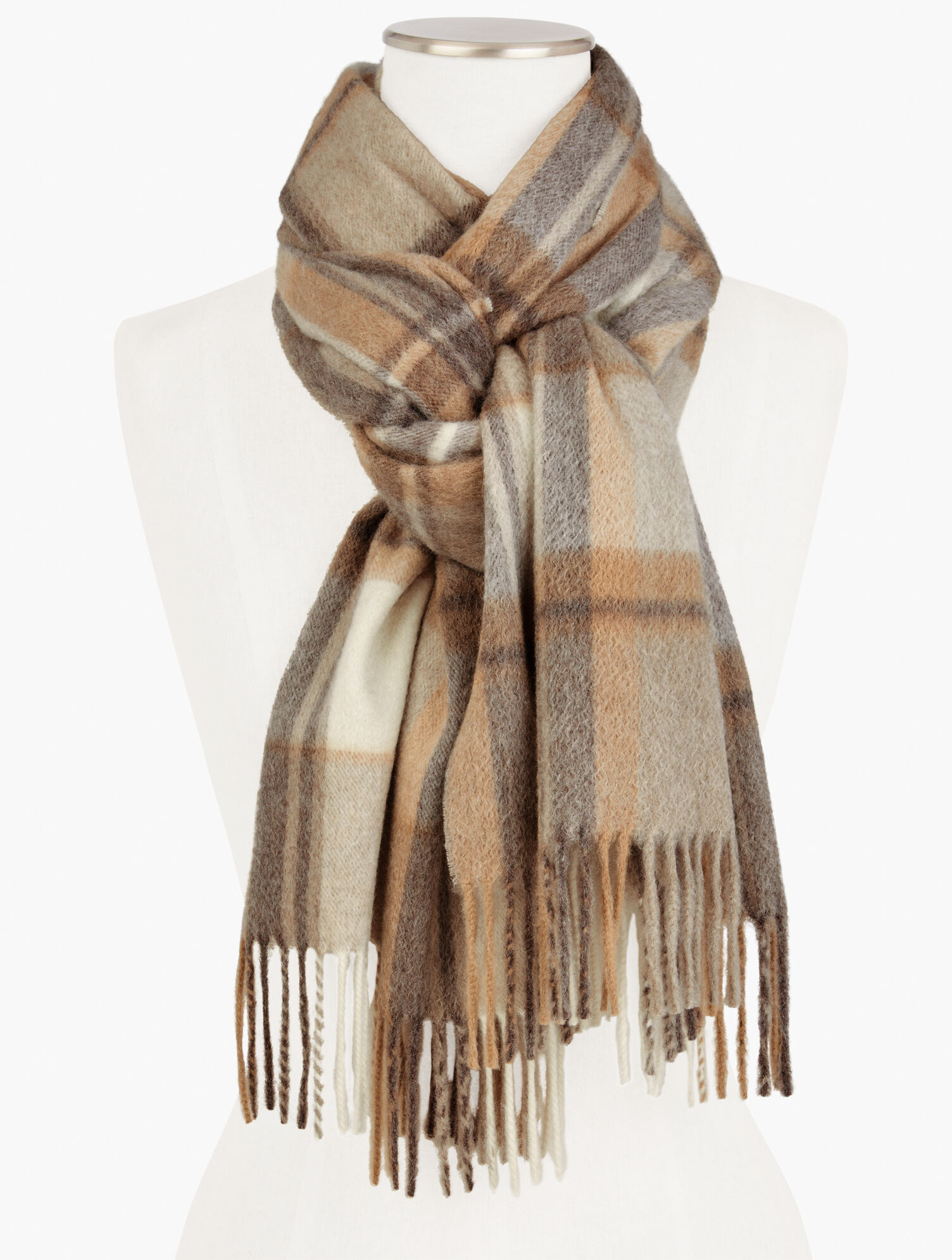Deuce Plaid Cashmere Wrap | Talbots