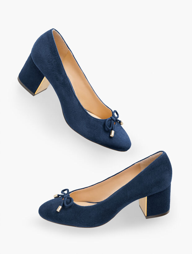 Isa Bow Suede Pumps | Talbots