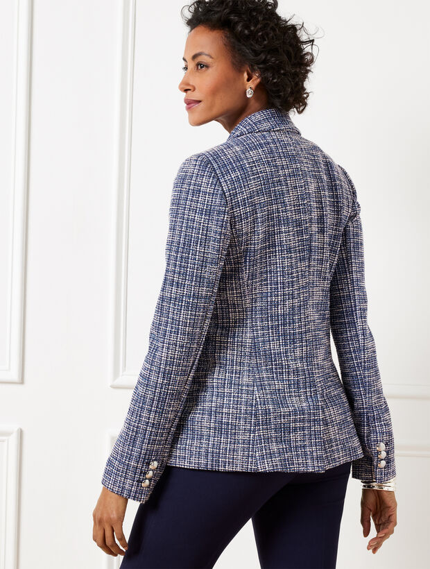 Knit Tweed Double Breasted Blazer | Talbots