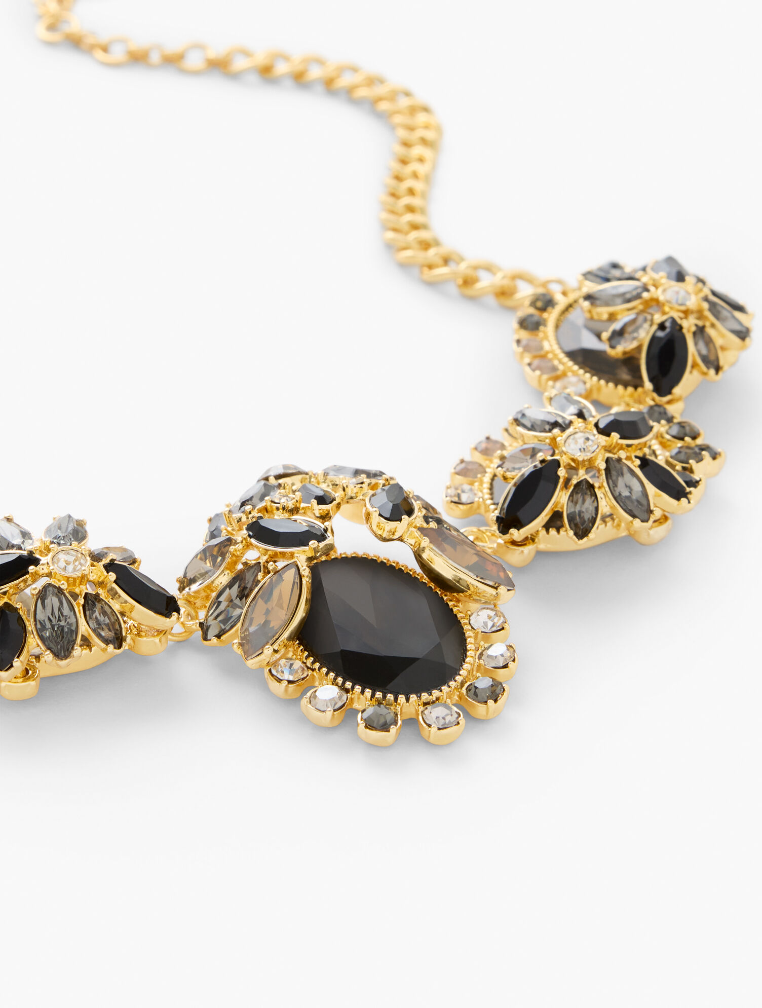 Multi Stone Cluster Statement Necklace | Talbots