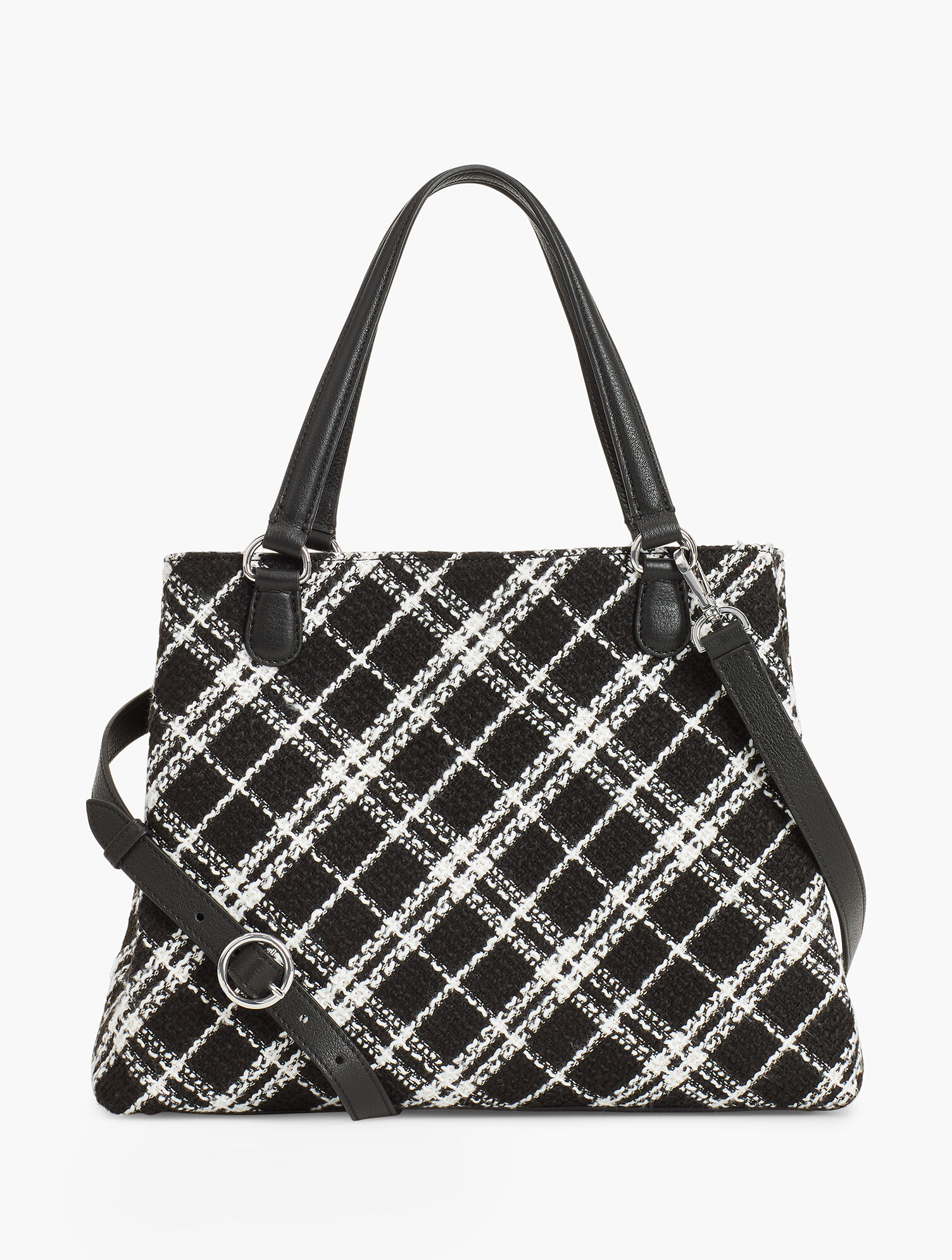 Plaid Tweed Satchel | Talbots