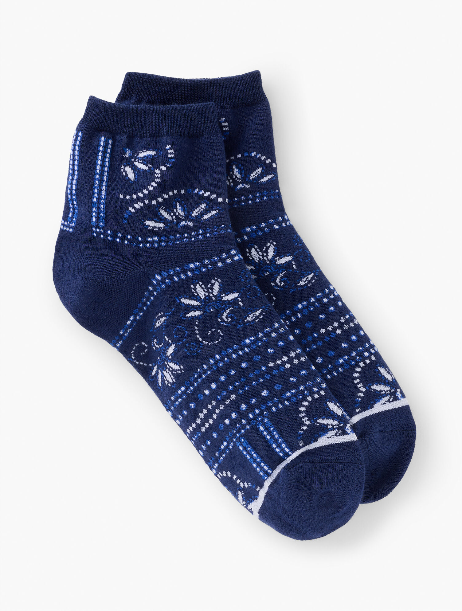 Batik Floral Crew Socks | Talbots