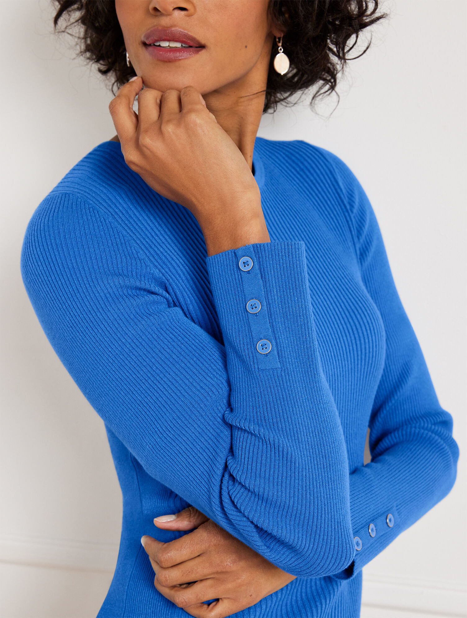 Ribbed Crewneck Pullover Sweater | Talbots