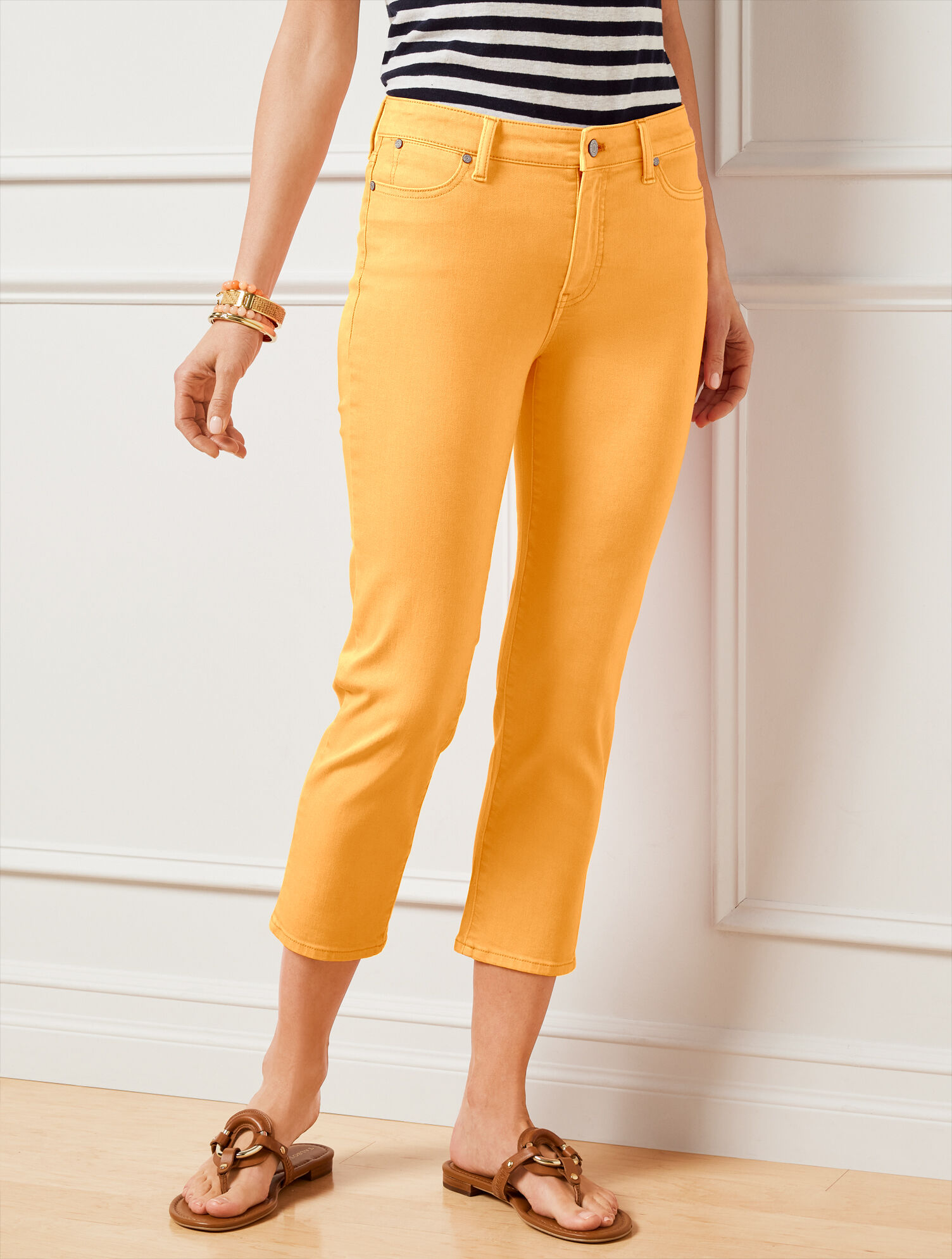Straight Leg Crop Jeans - Pigment Dye | Talbots