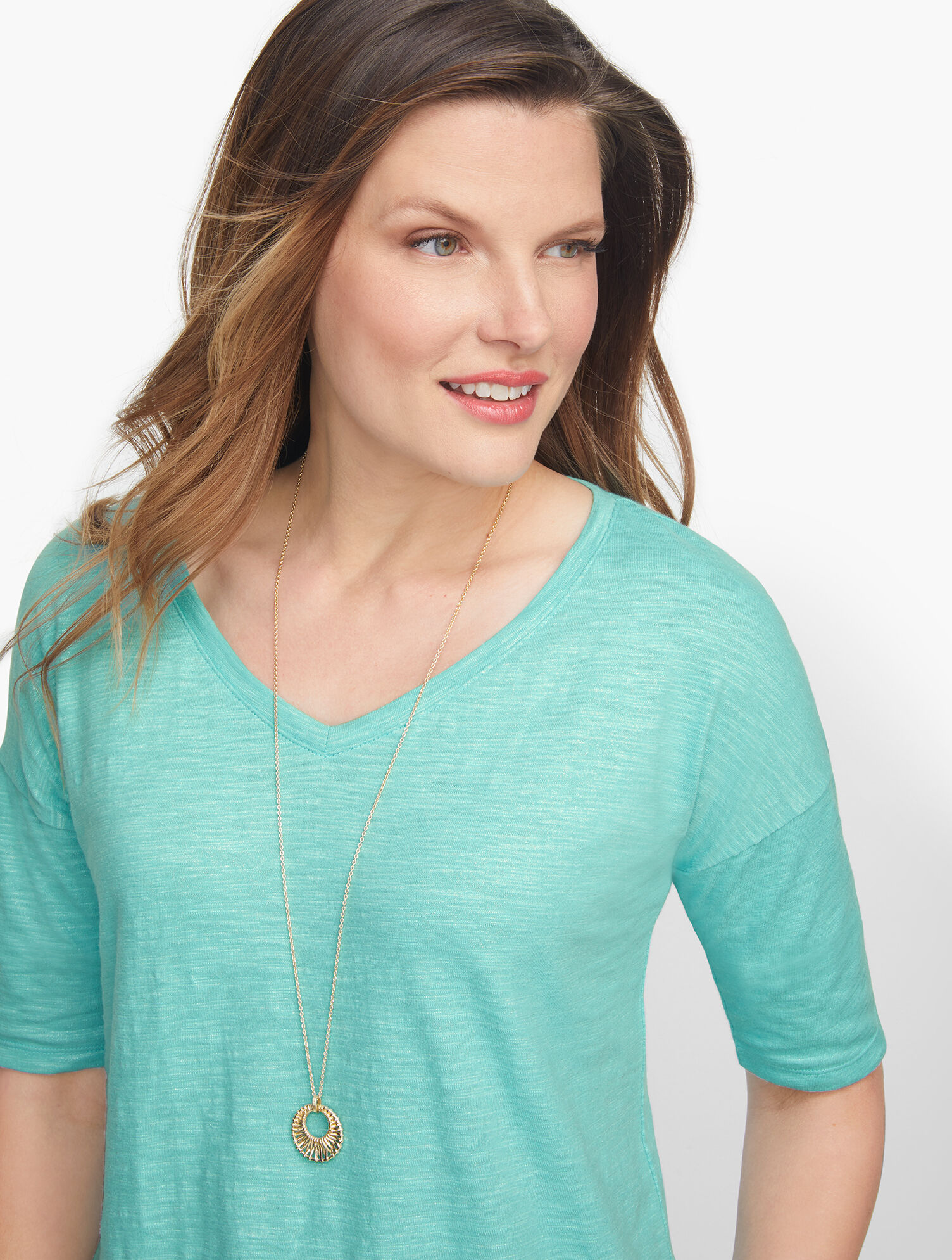 V-Neck Tee - Solid | Talbots