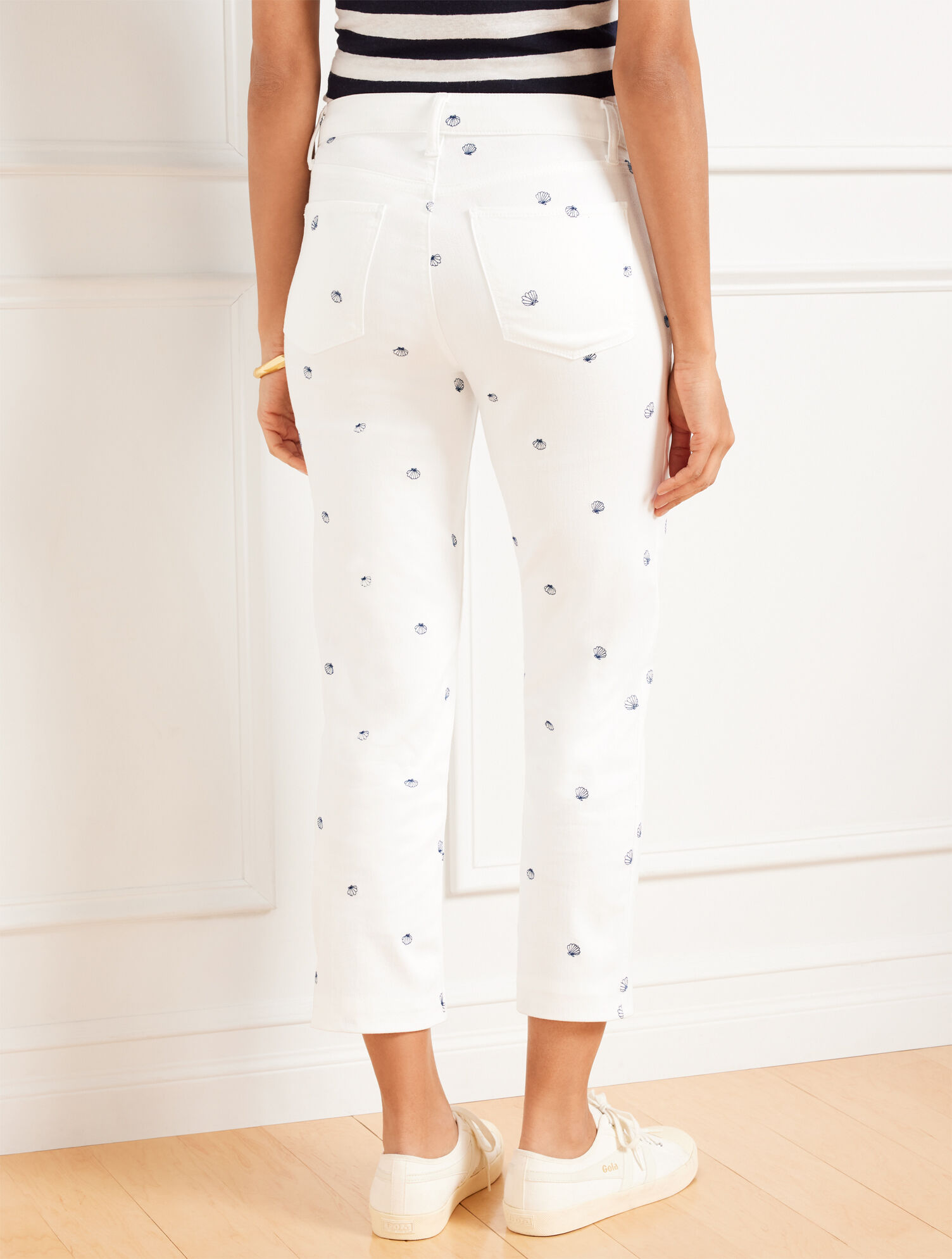 Crop Straight Leg Jeans - Tossed Shells | Talbots