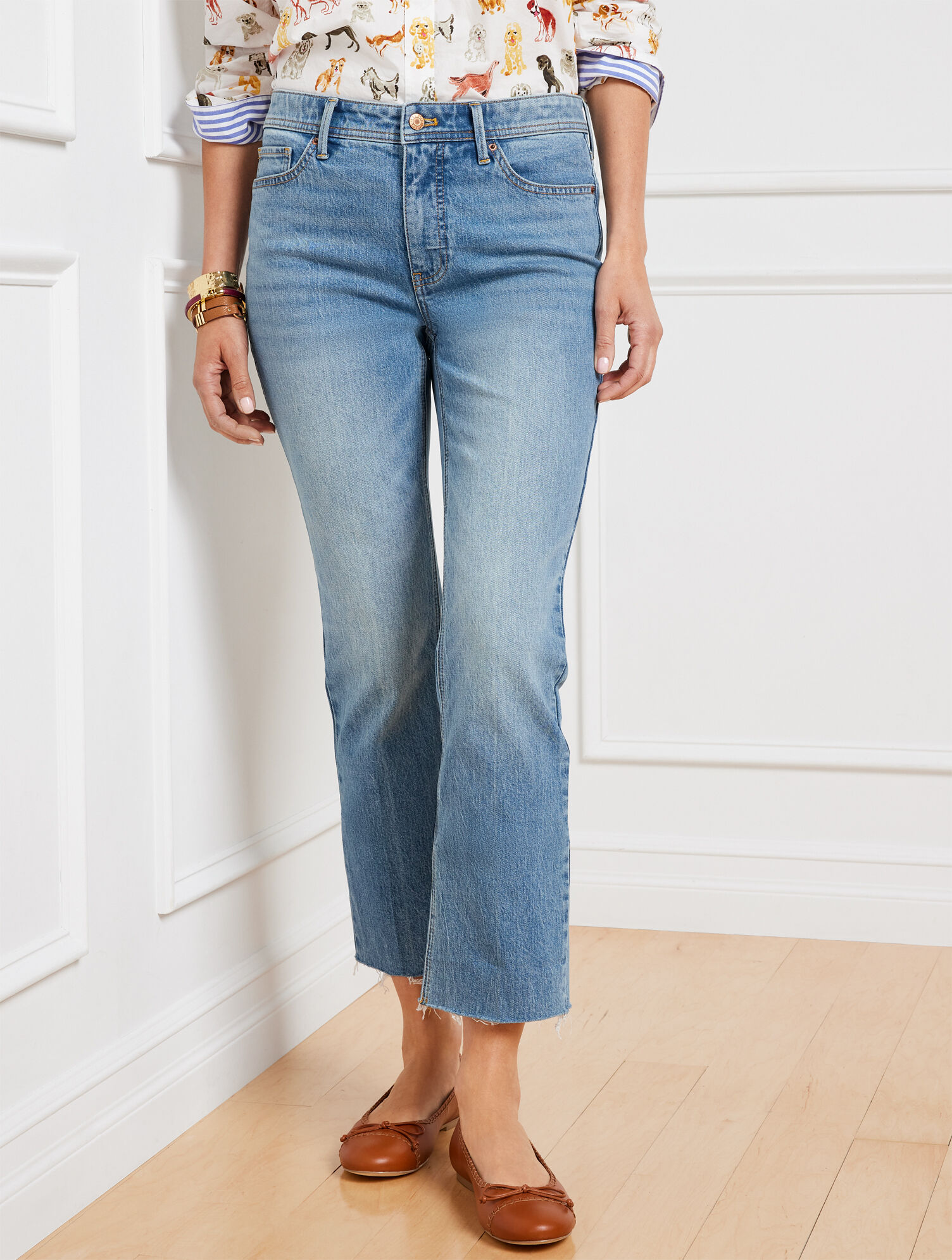 Demi Boot Crop Jeans - Calypso Wash | Talbots