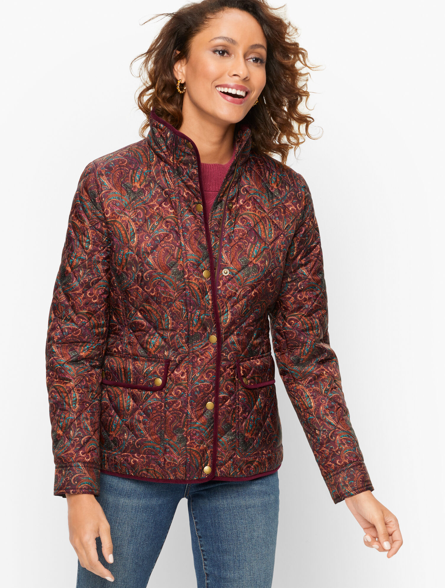 Paisley Quilted Jacket | Talbots