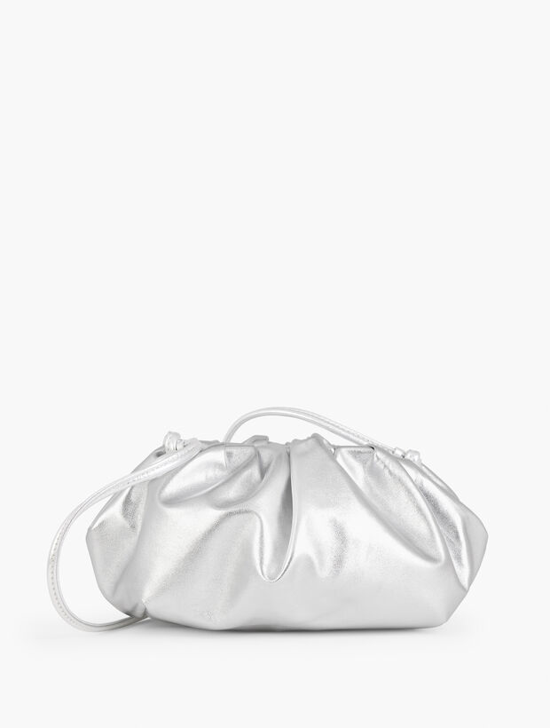 Cinched Nappa Metallic Crossbody Bag | Talbots