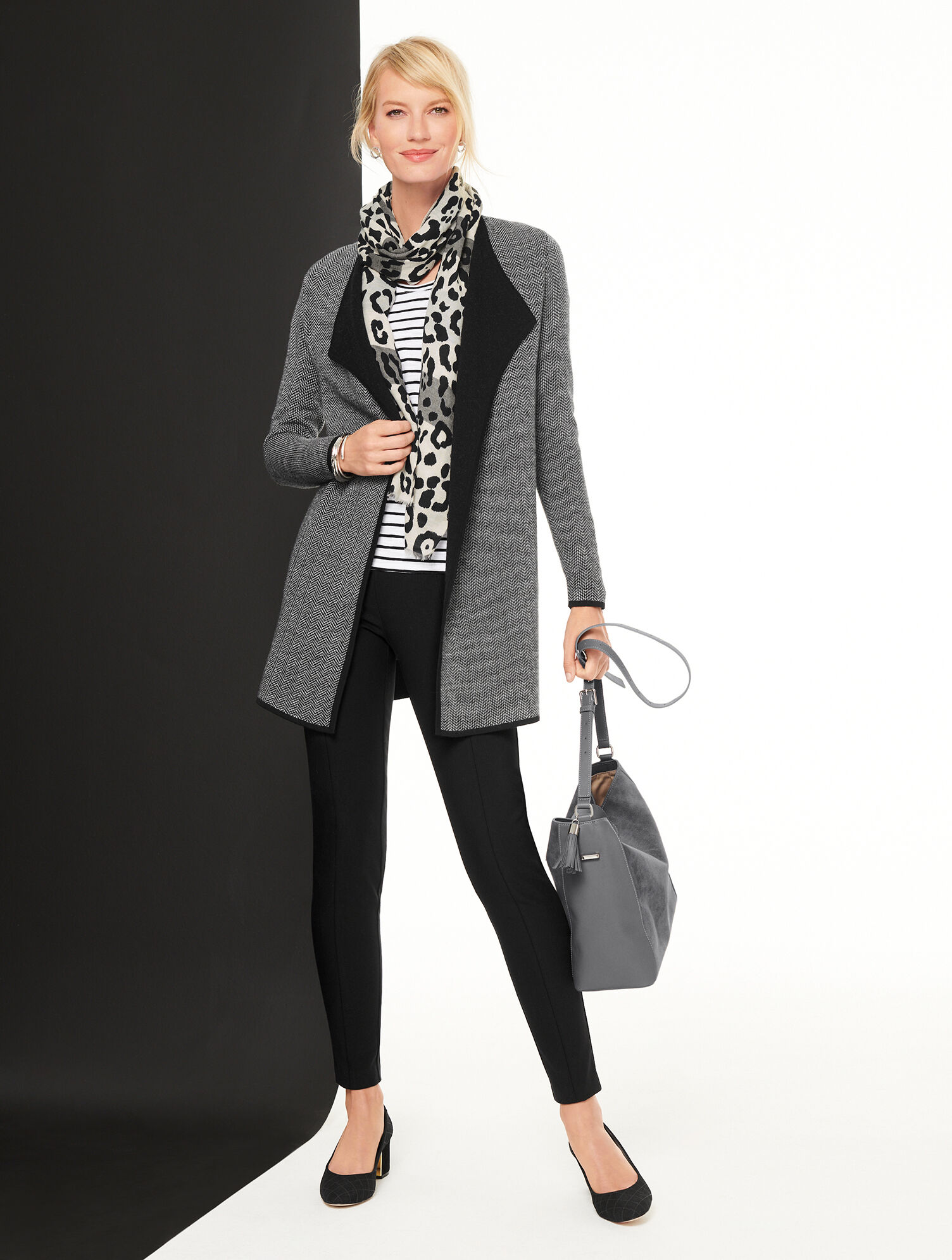 Colorblock Animal Cotton Oblong Scarf | Talbots