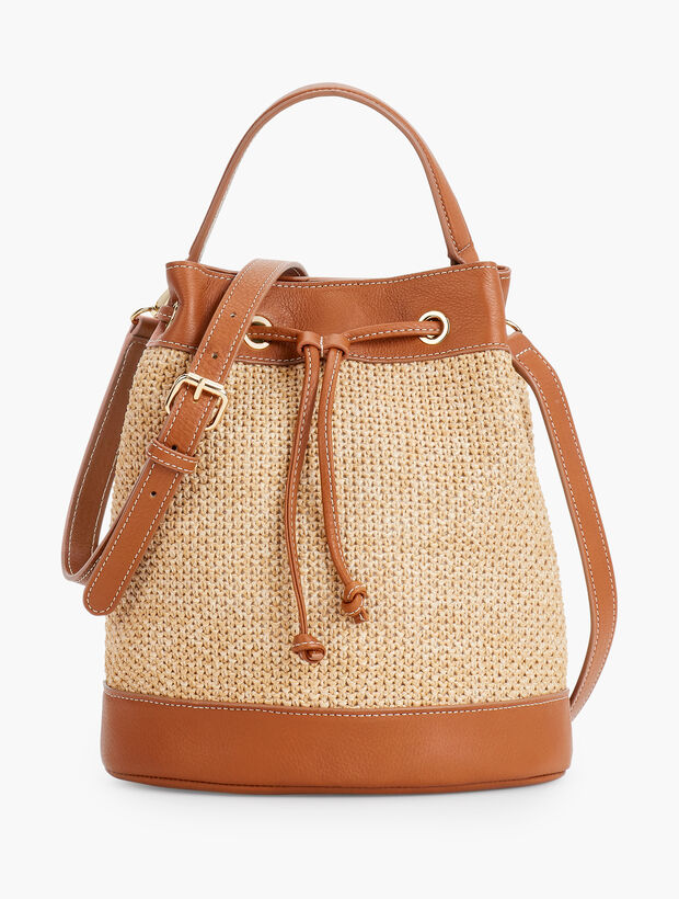 Crochet Straw Drawstring Bag | Talbots