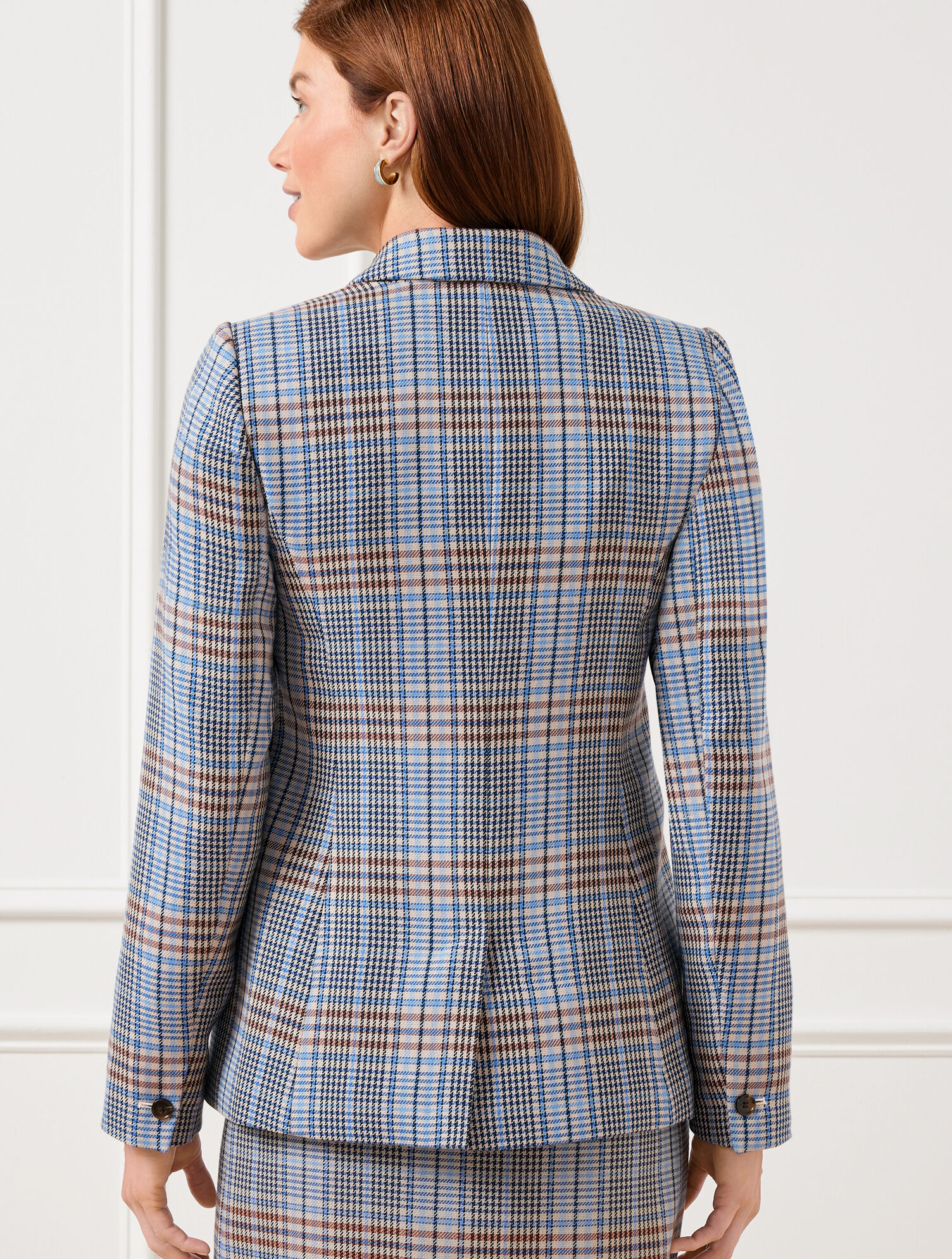 Double Breasted Blazer - Windy Plaid | Talbots