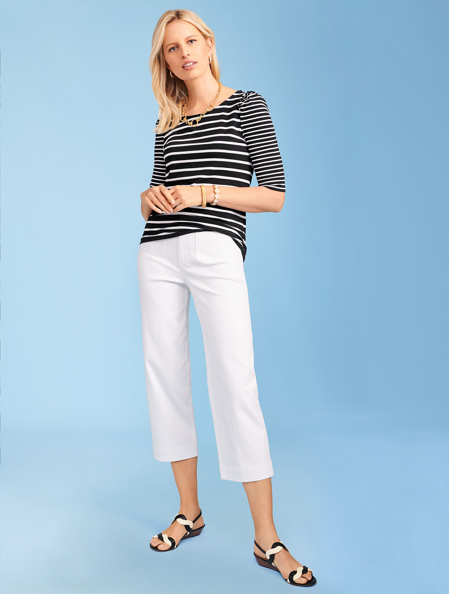 Capri Twist Mini Wedge Sandals - Nappa Leather | Talbots