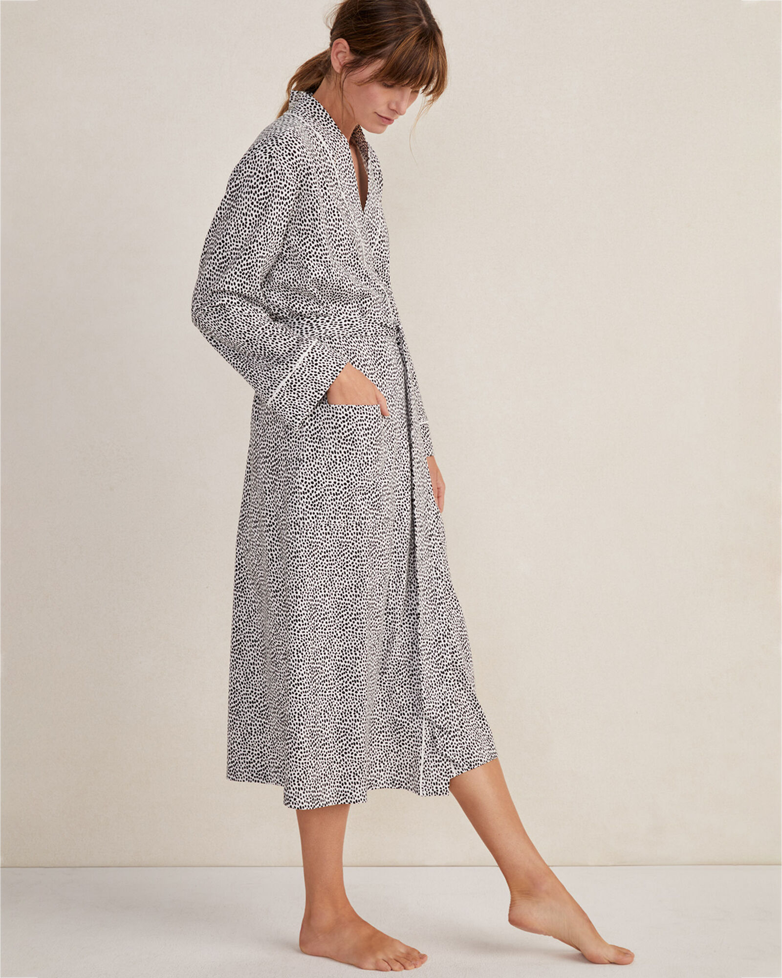 Organic Cotton Jersey Modern Animal Print Robe | Haven Well Within