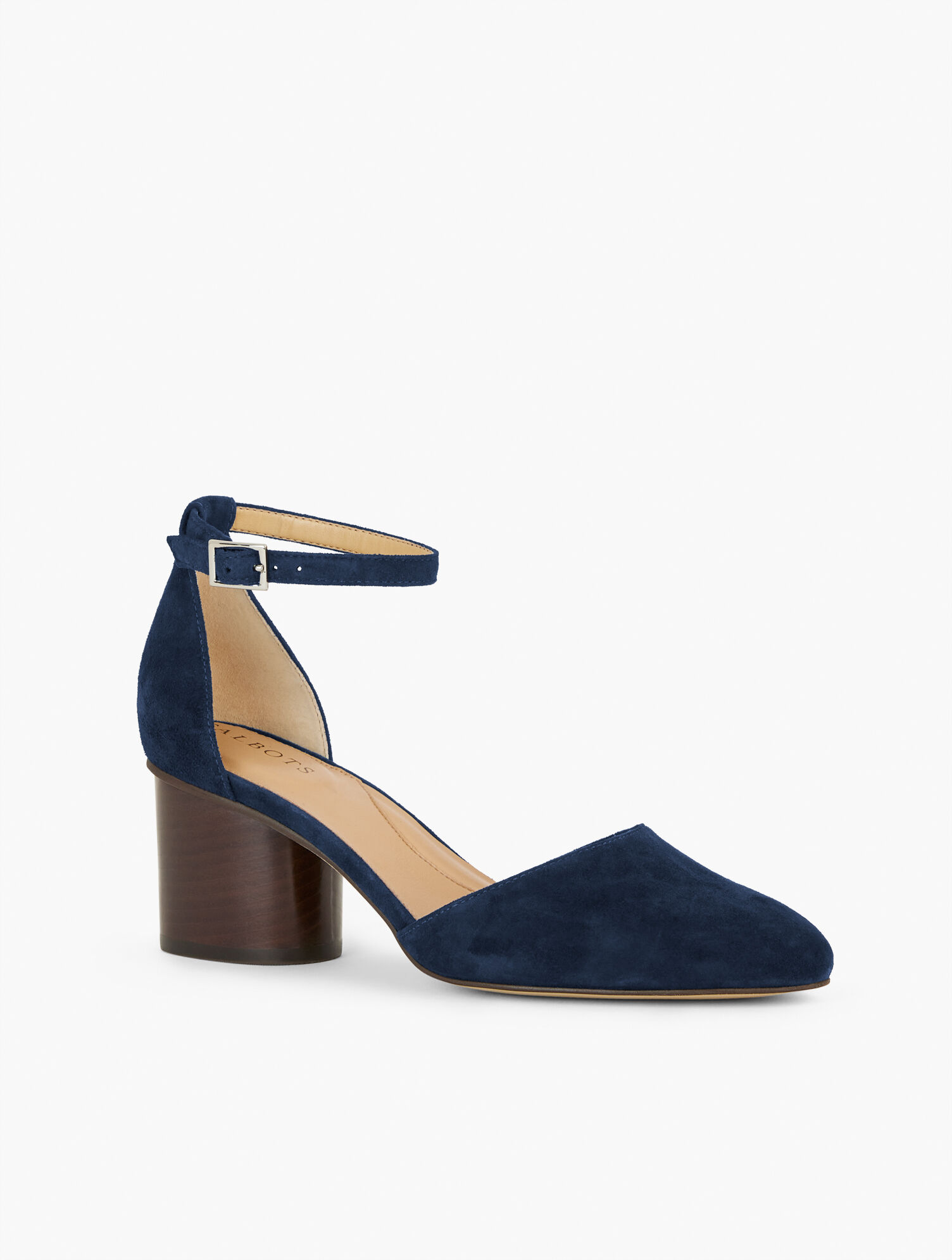 Paisley Suede Block Heel Sandals | Talbots