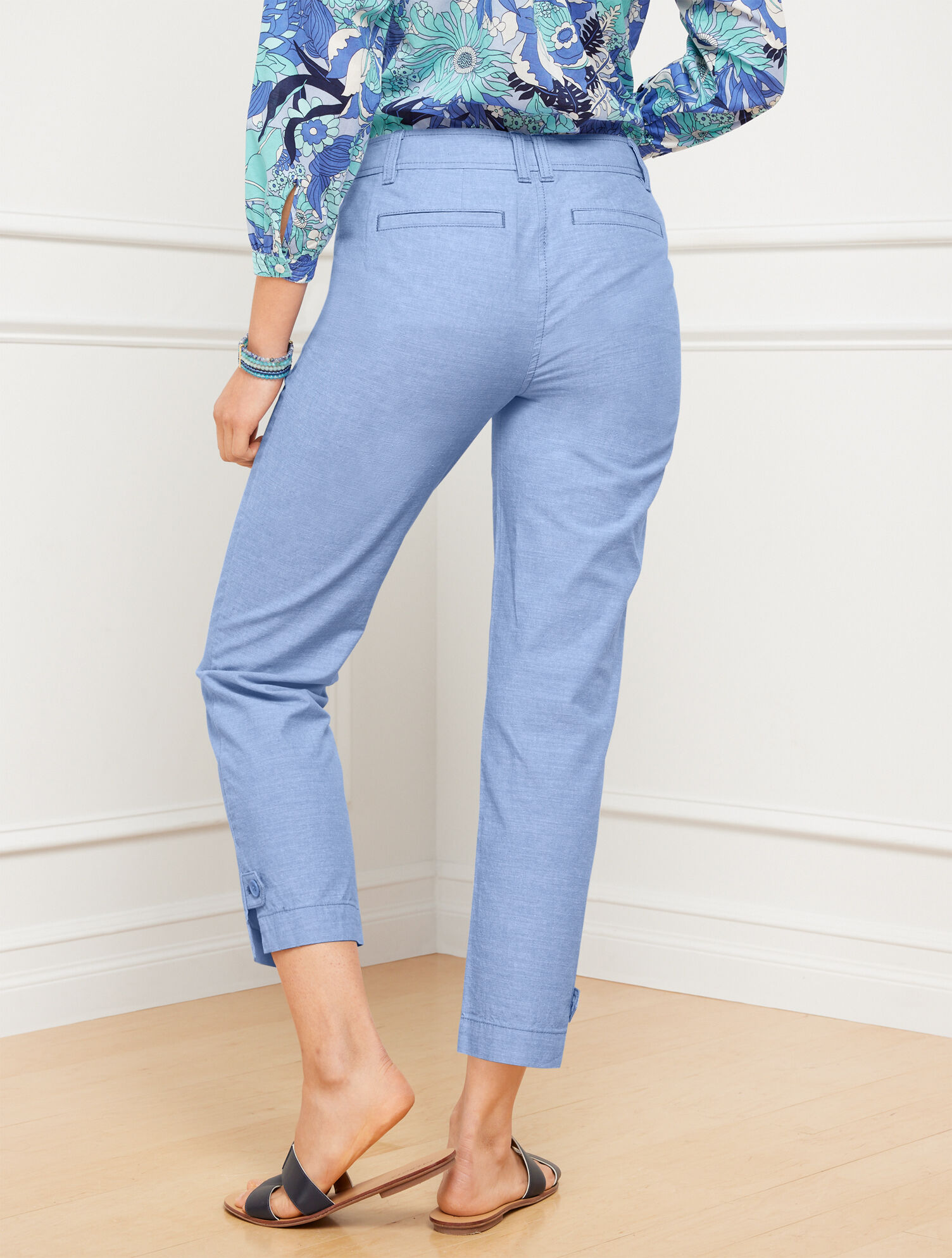 Perfect Crops - Newport Chambray - Curvy Fit | Talbots