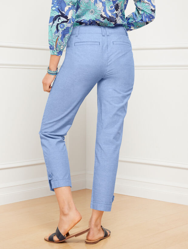 Perfect Crops - Newport Chambray - Curvy Fit | Talbots