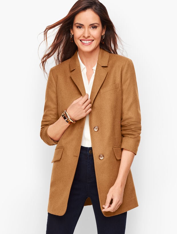 camel wool blazer
