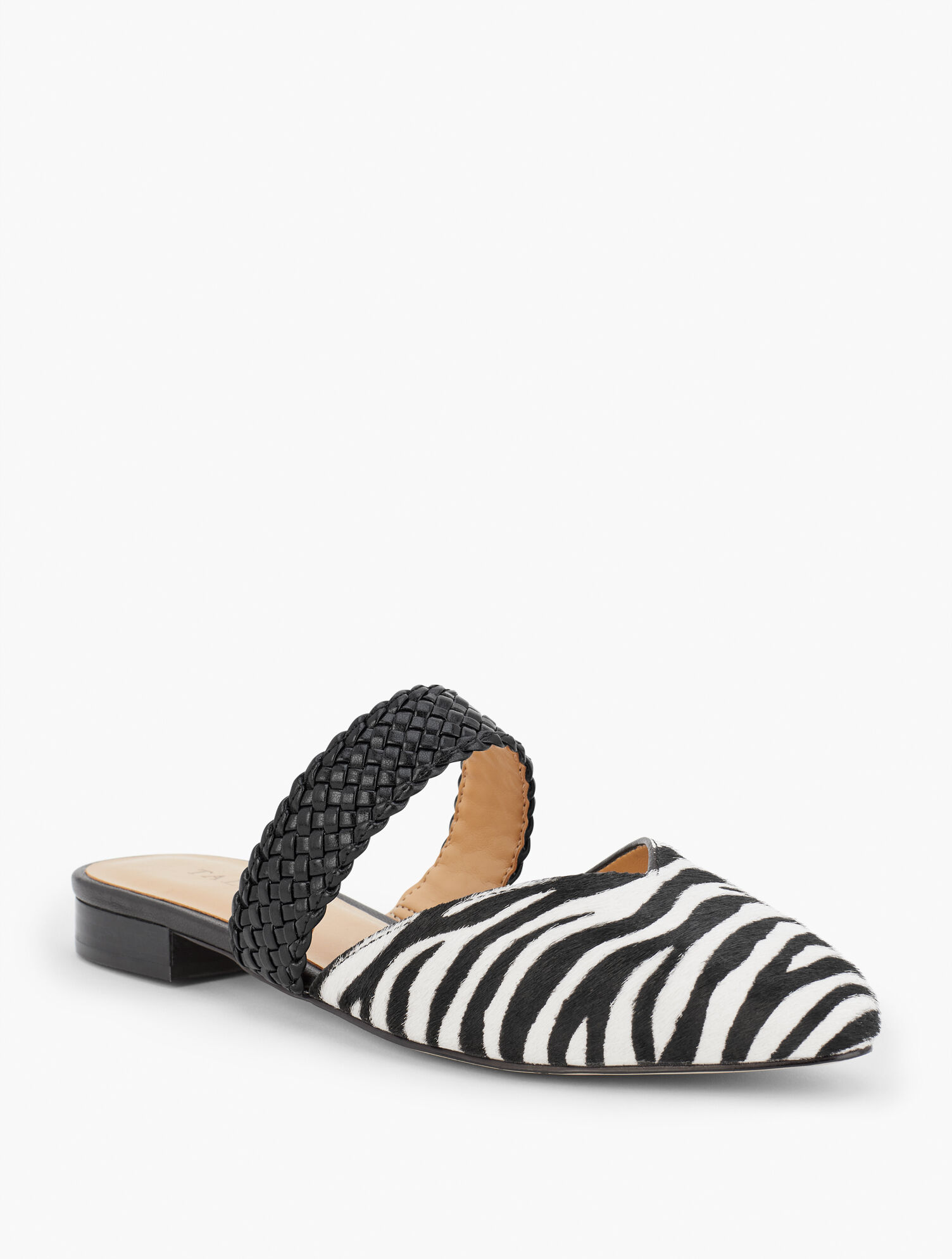 zebra print mules