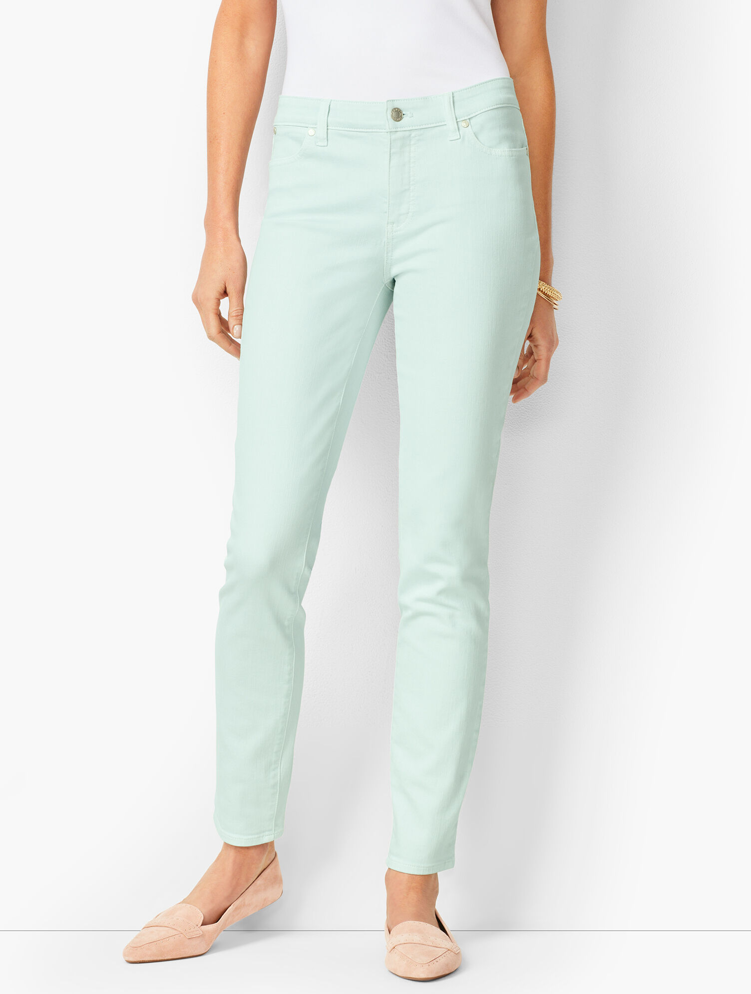 Slim Ankle Jeans - Light Cool Mint | Talbots