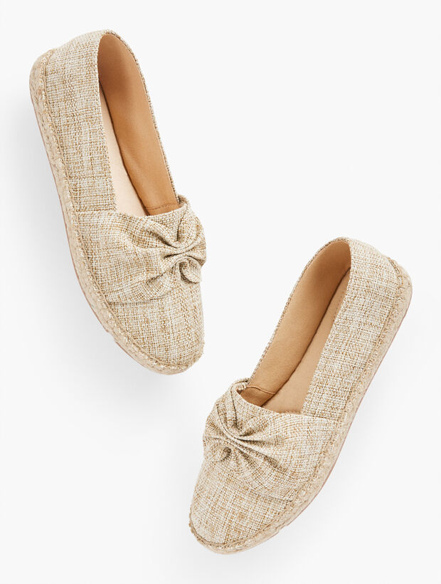 Izzy Cinched Linen Espadrilles | Talbots