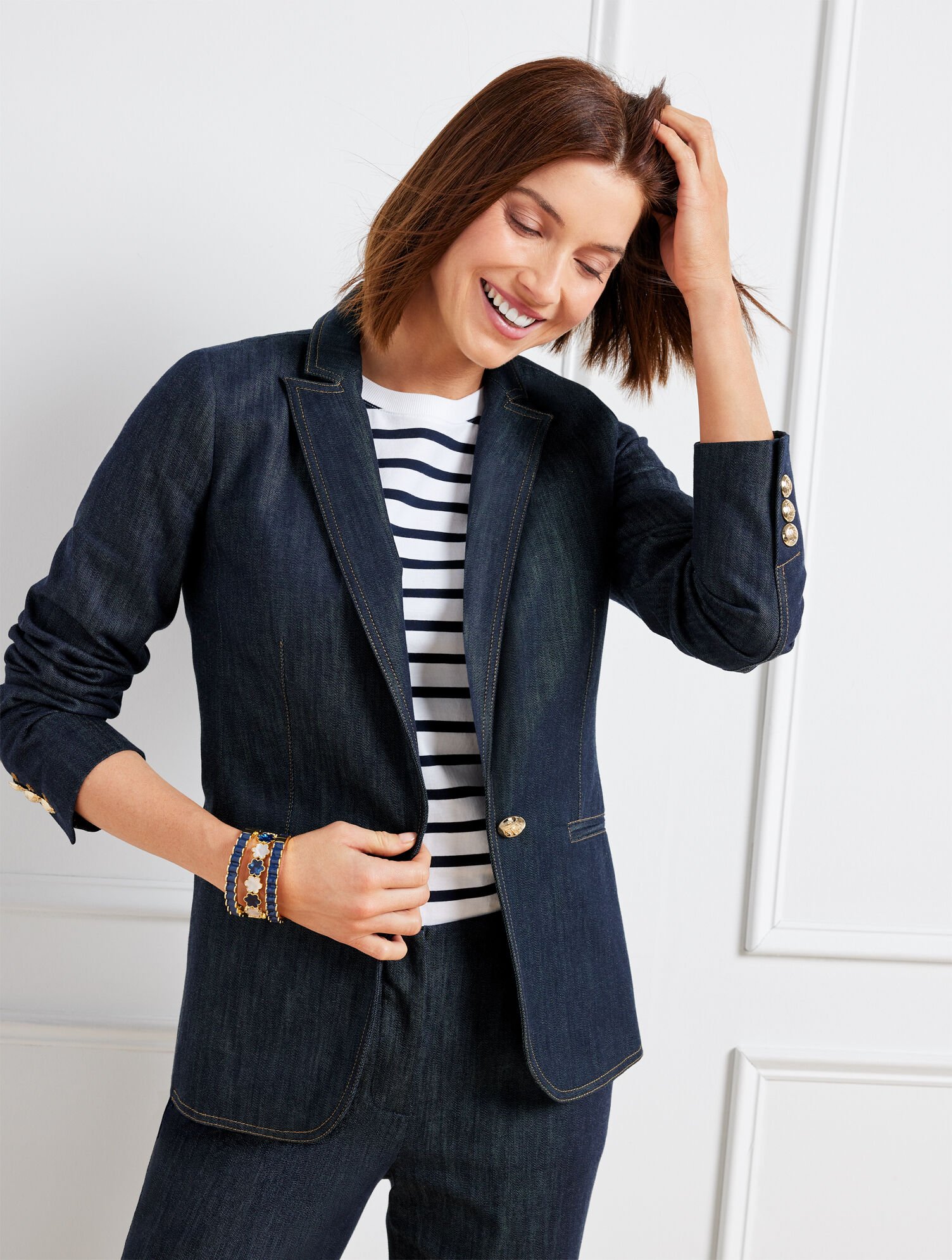 Refined Denim Modern Blazer | Talbots