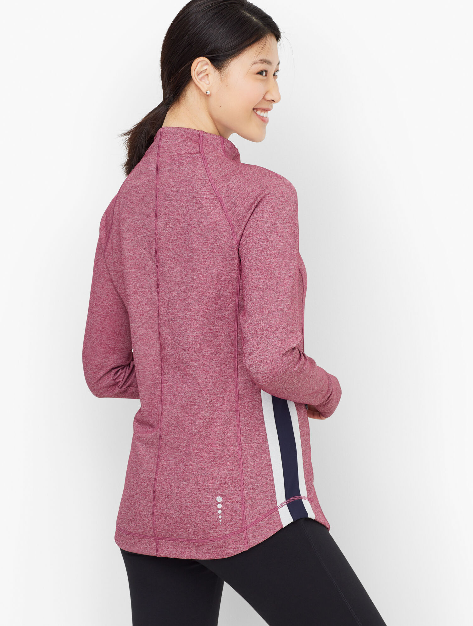 Performance Interlock Half Zip Pullover - Solid | Talbots