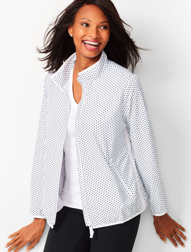 Lightweight Stretch Dot Woven Jacket | Talbots
