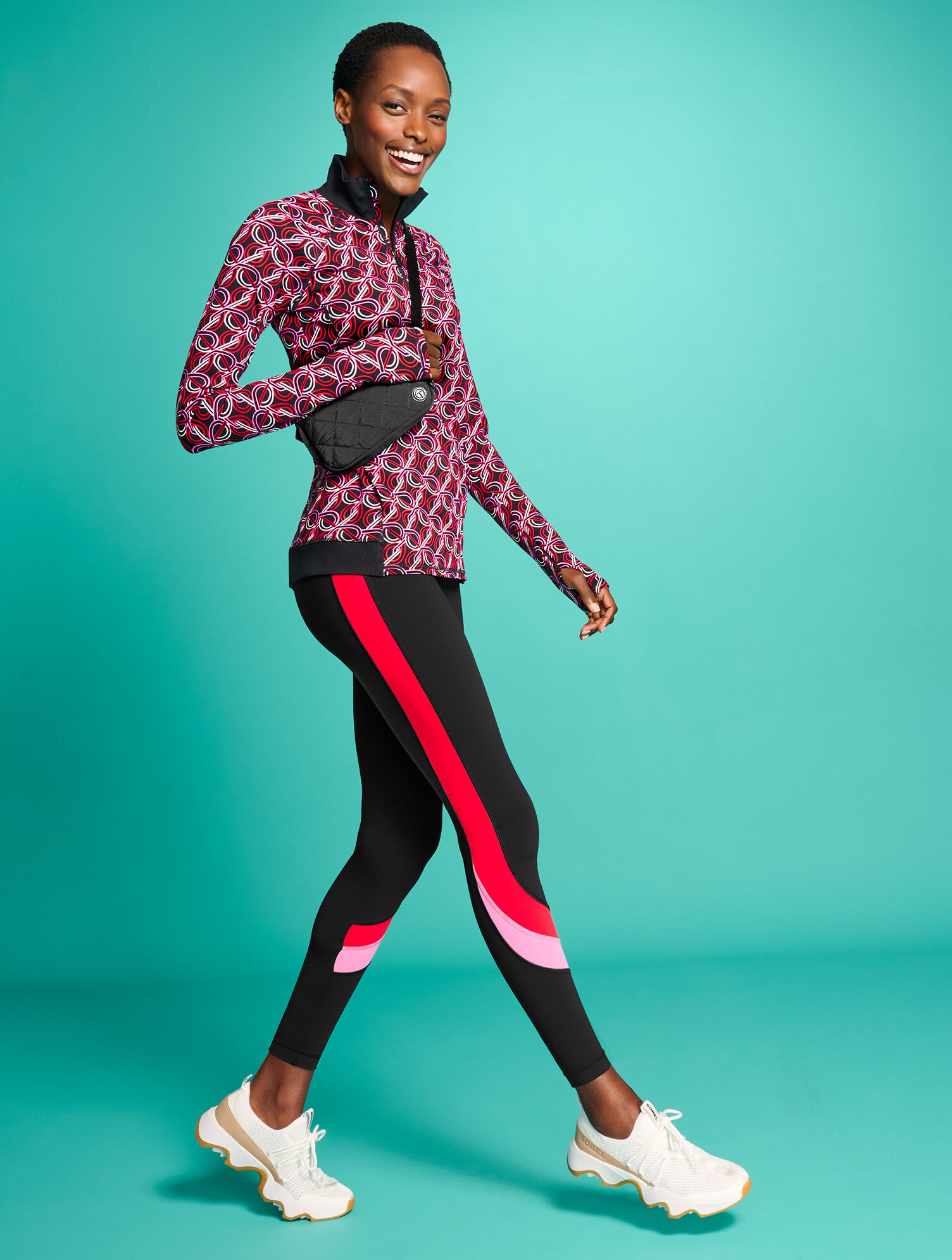 Performance Interlock Half-Zip Pullover - Interlacing Loops | Talbots