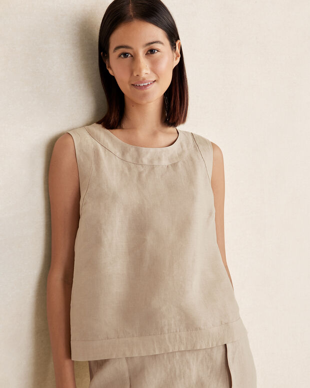 Linen Sleeveless Top | Talbots