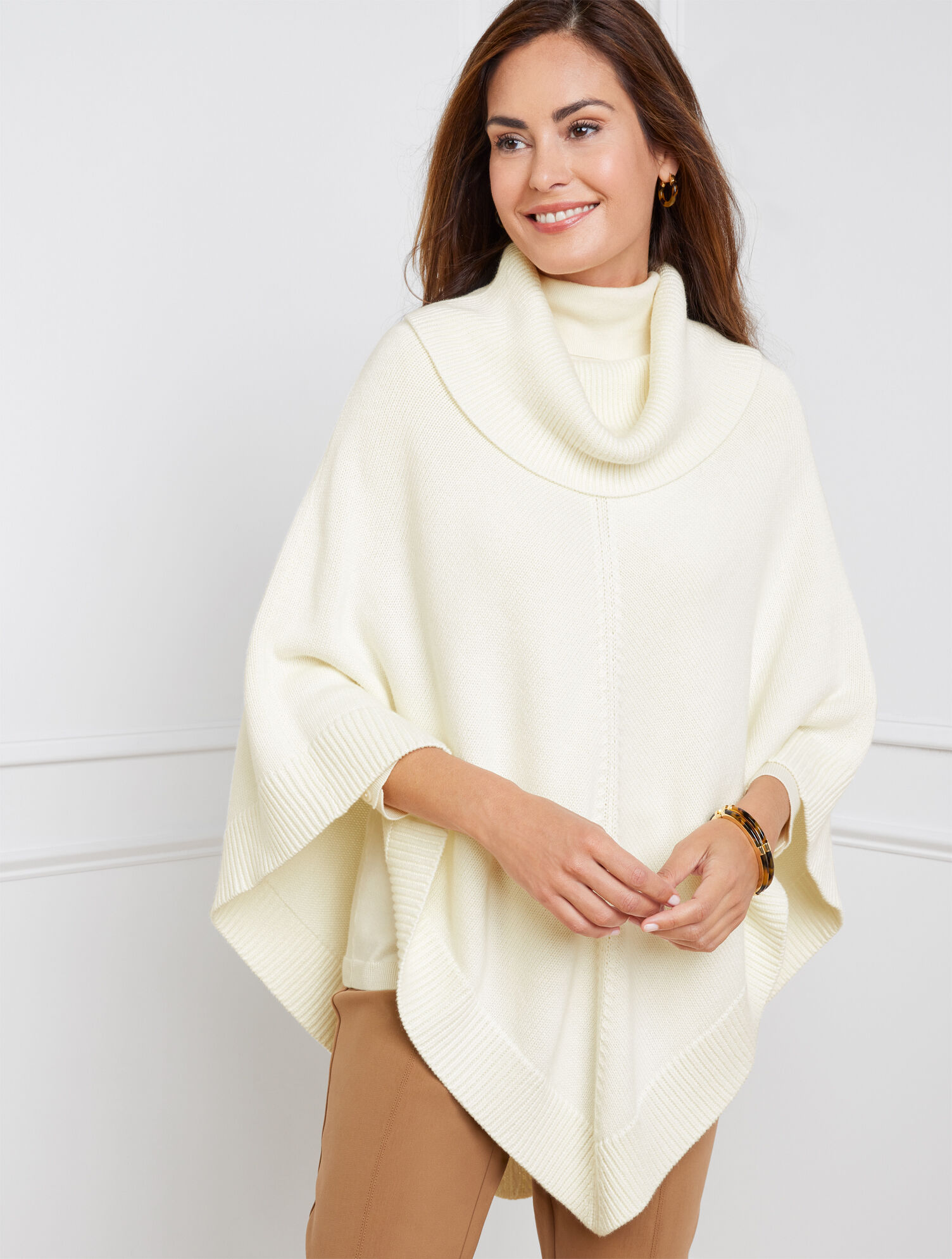 Jersey Triangle Poncho | Talbots
