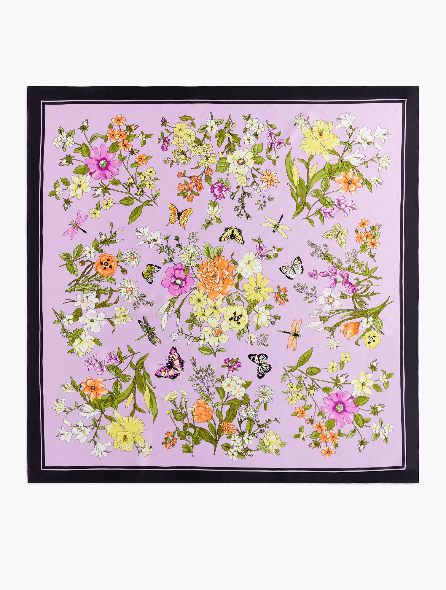 Botanical Floral Silk Square Scarf | Talbots