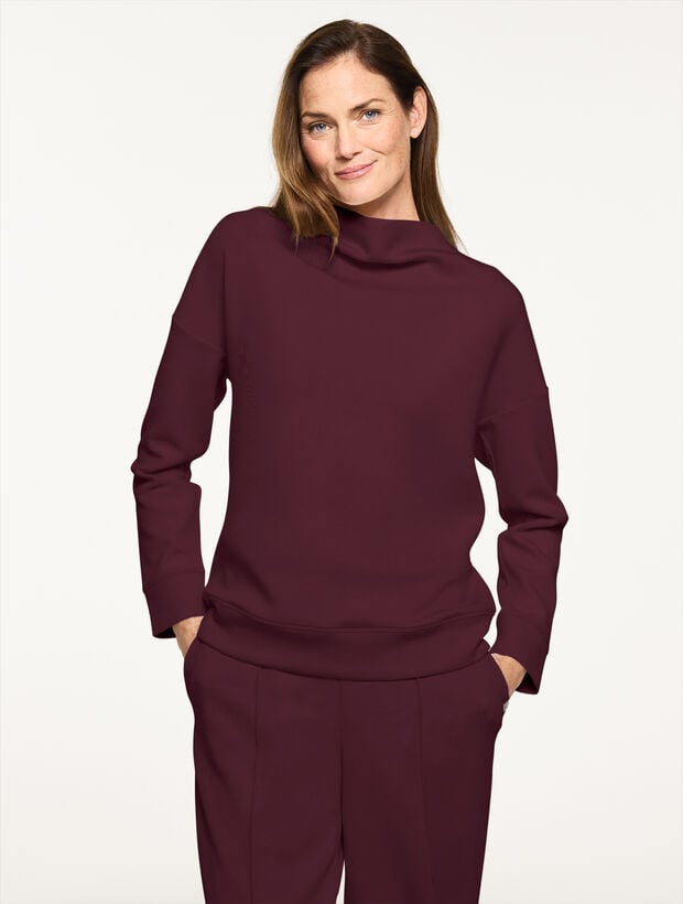 AirKnit Stretch Cowl-Neck Pullover | Talbots