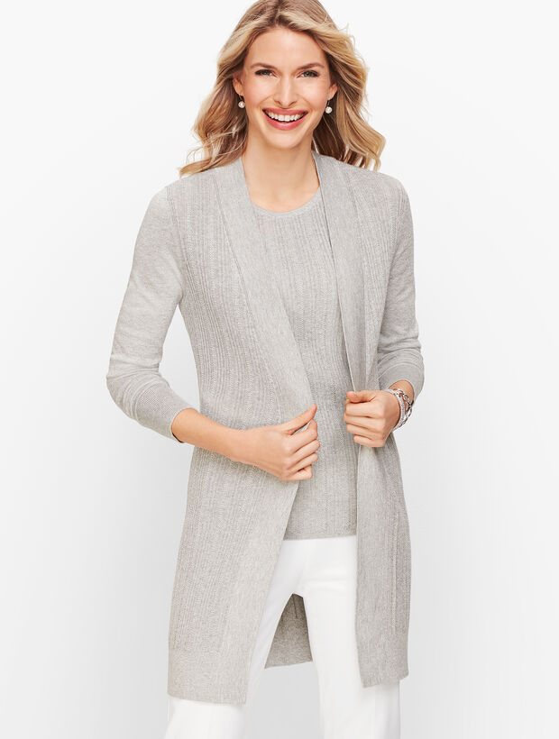 Textured Cardigan - Shimmer | Talbots