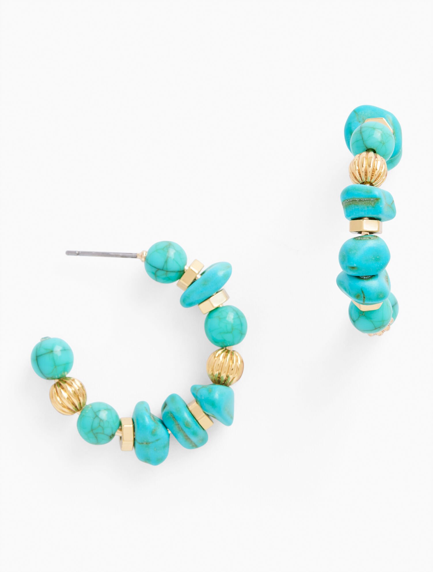 Turquoise Blue Hoop Earrings | Talbots