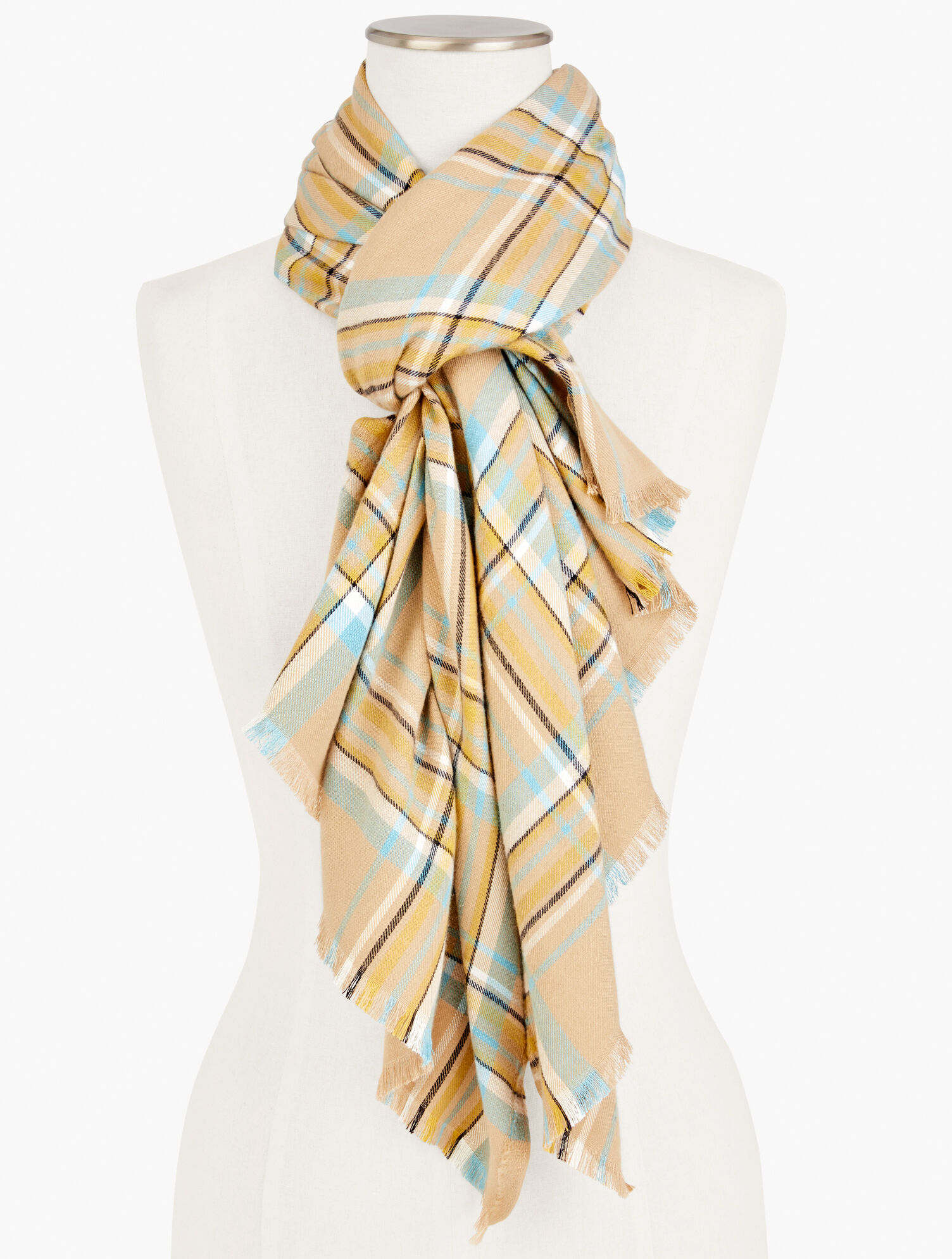 Ice Plaid Oblong Scarf | Talbots