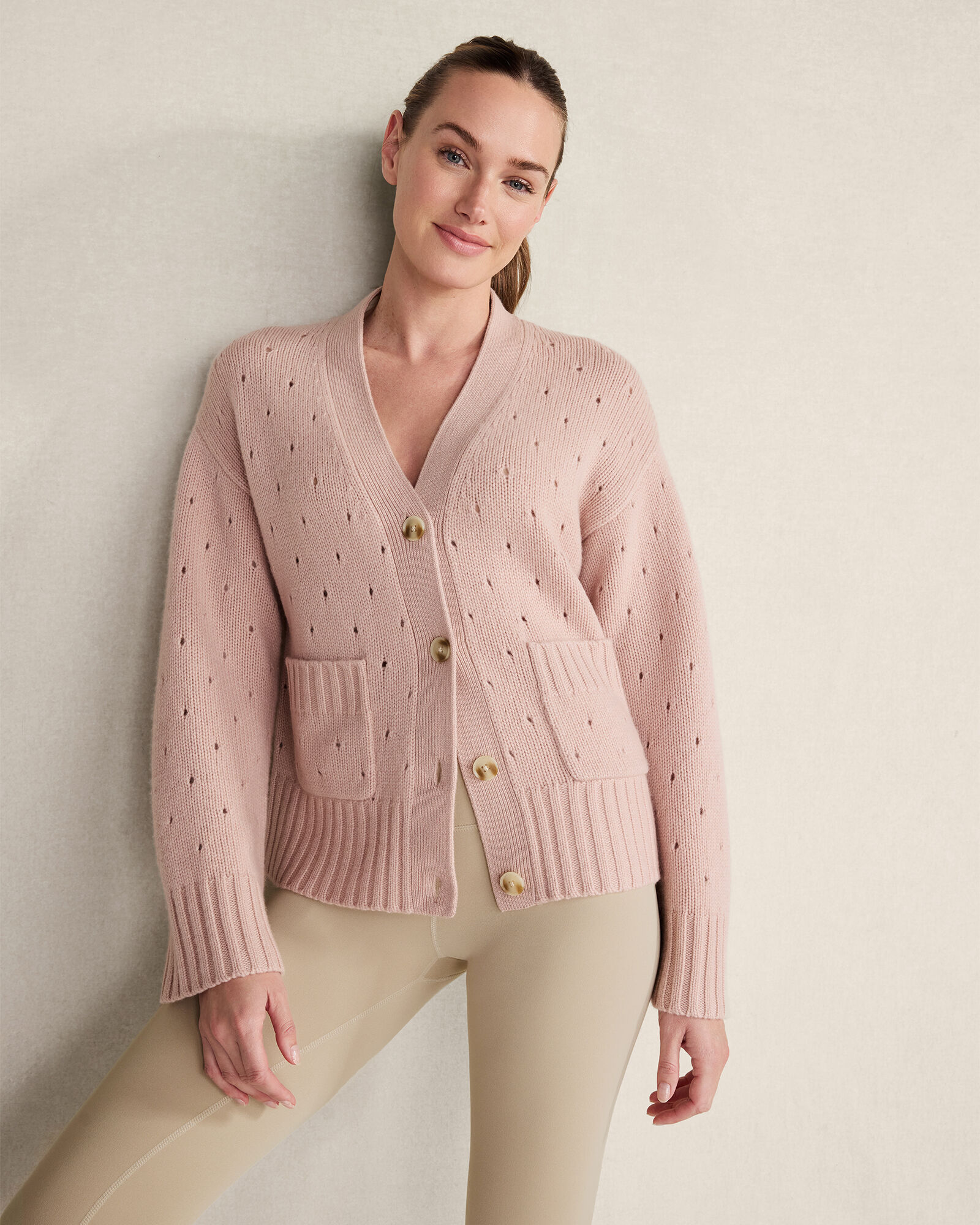Cashmere Pointelle Cardigan | Haven Well Within