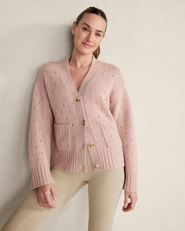 Cashmere Pointelle Cardigan | Haven Well Within