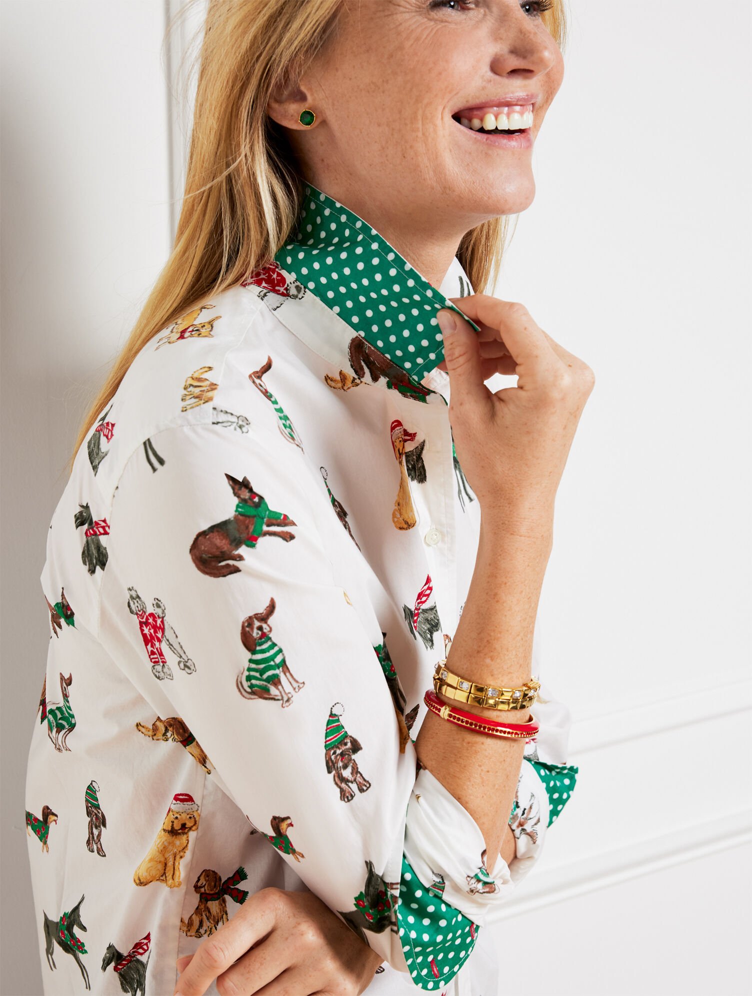 Modern Classic Shirt - Dogs of Christmas | Talbots