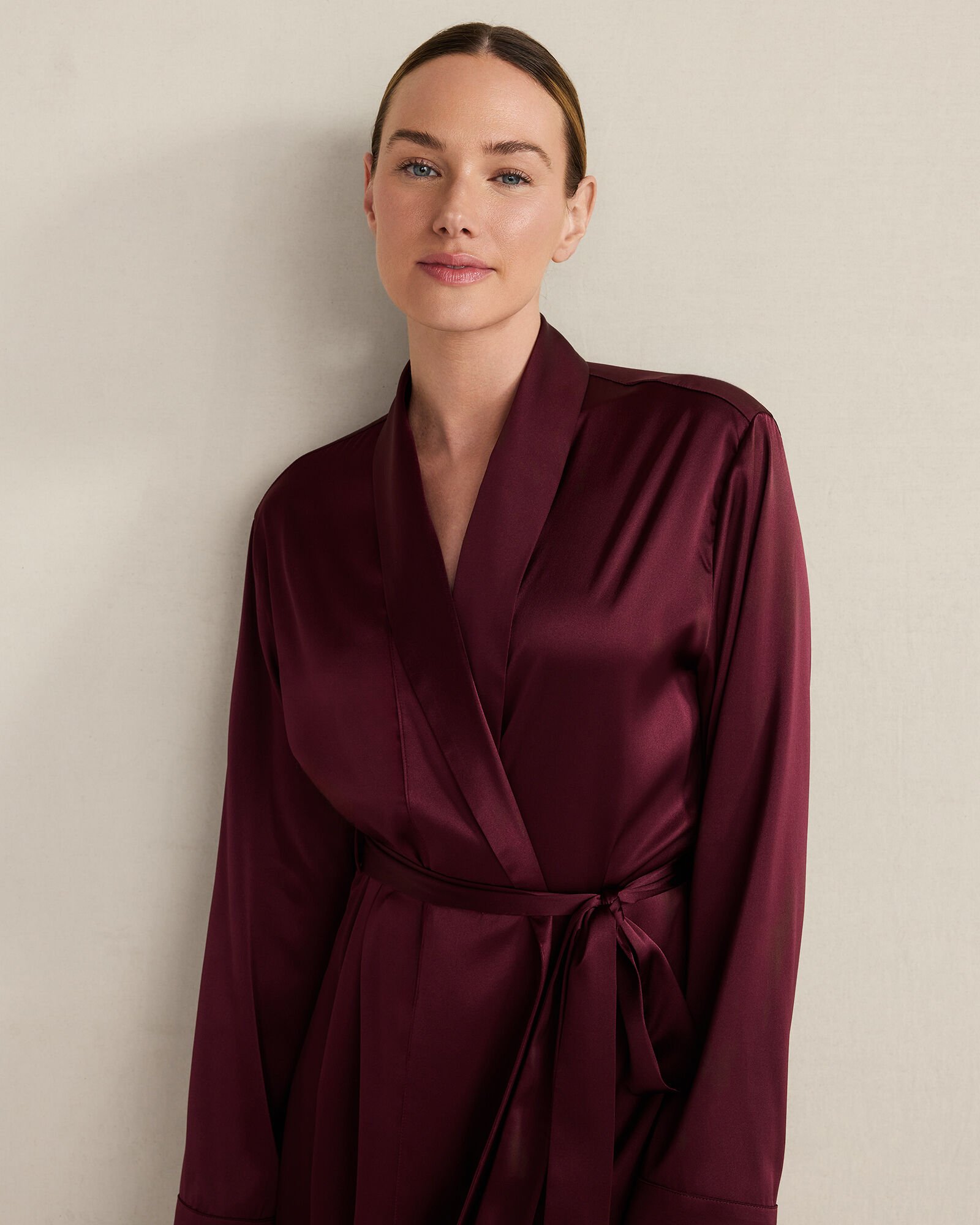 silk bathrobe long